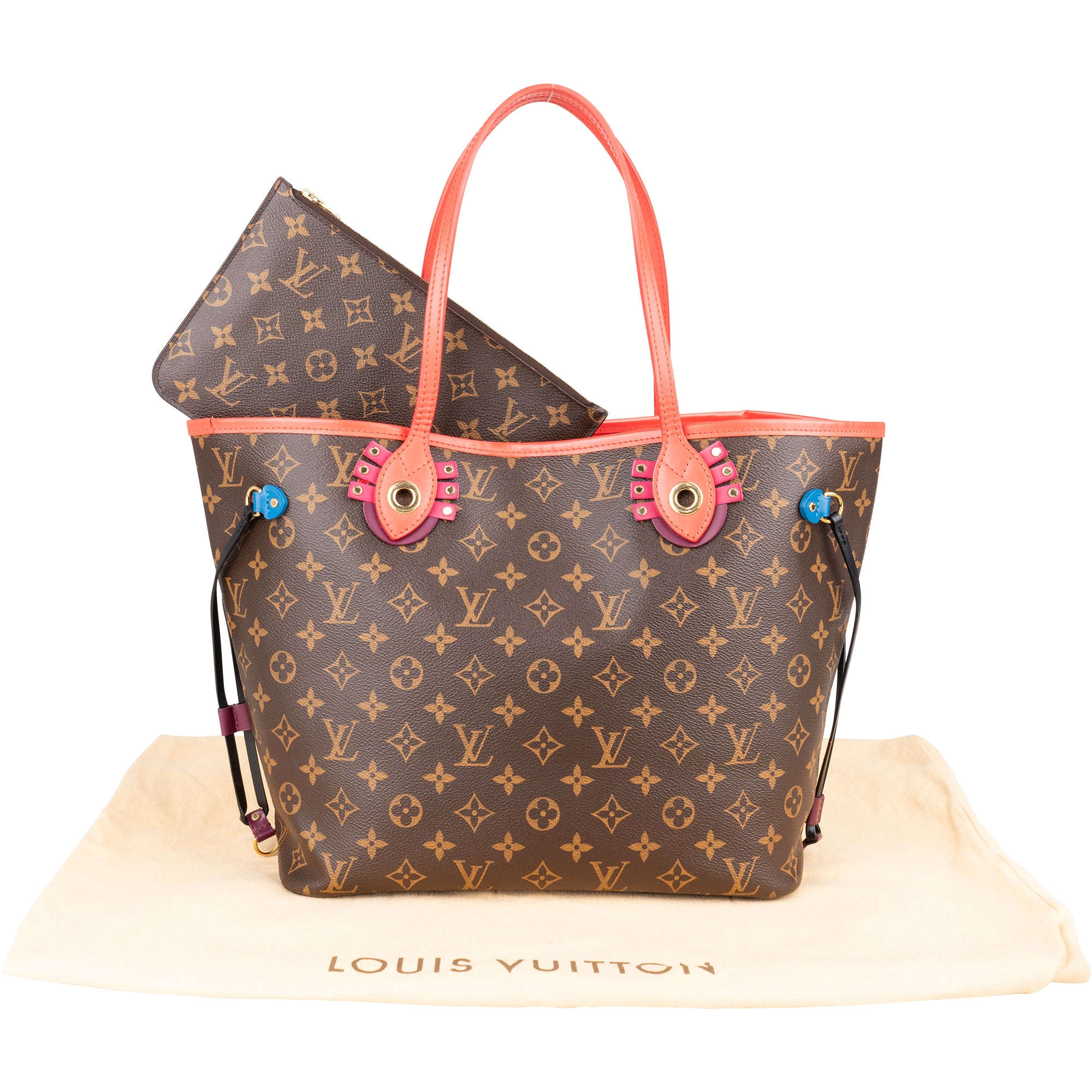 Louis Vuitton Canvas Monogram Limited Totem Neverfull MM Shopper Handb ...