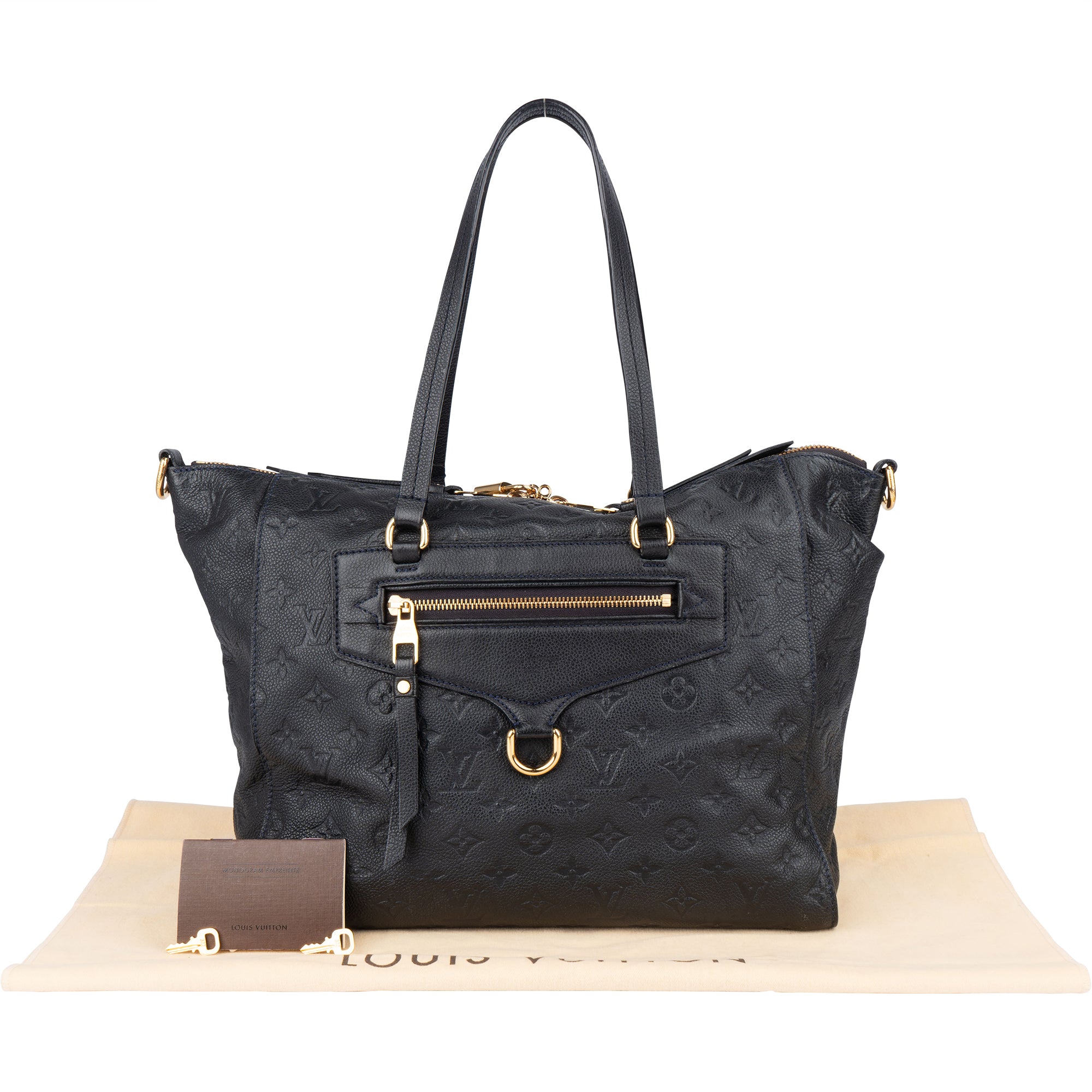 Louis Vuitton Blue Leather Monogram Empreinte Lumineuse PM Handbag ...